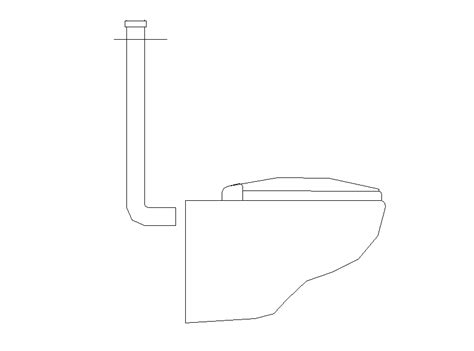 Sanitary Toilet 2d View Layout Autocad File