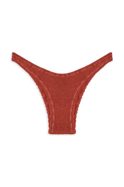 Bikini Ginny Bottom Rust Crinkle Fabric Reina Olga