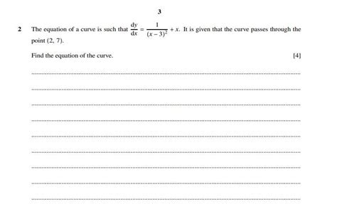 Solved 3 2 1 X 3 The Equation Of A Curve Is Such That Chegg Com