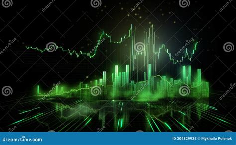 Stockmarket Online Trading Chart Candlestick On Crypto Currency