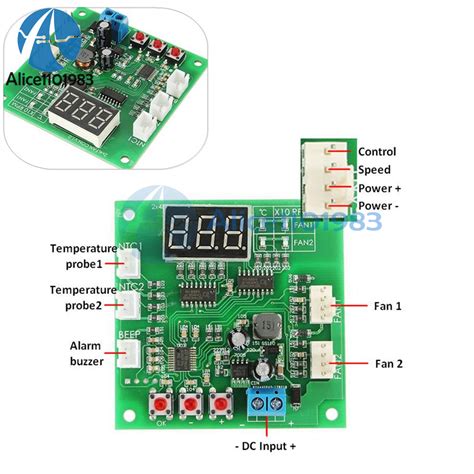 Heat Dissipation PWM 4 Wire Fan Temperature 2 Way Speed Controller Board Module EBay