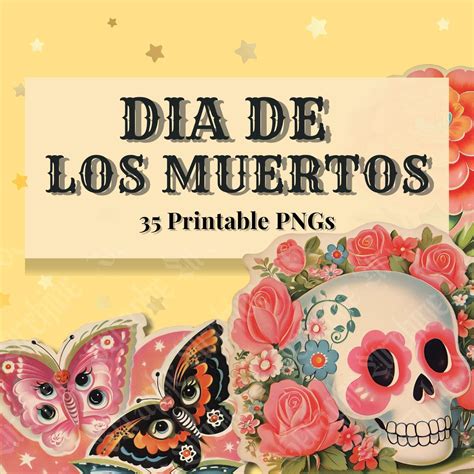 Cute Dia De Los Muertos Stickers Png Sugar Skull Printable Sticker