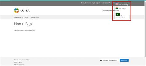 Magento 2 How To Add Currency Flag To Currency Switcher Dropdown