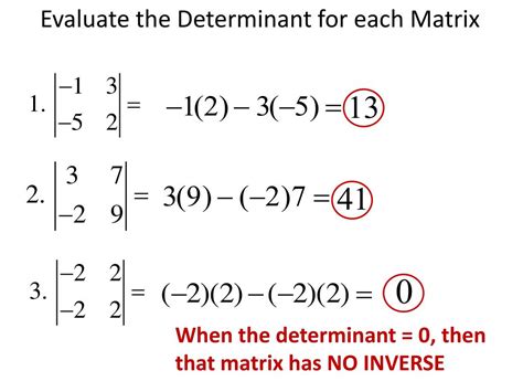 ppt 4 5 4 6 2 x 2 and 3 x 3 matrices determinants and inverses