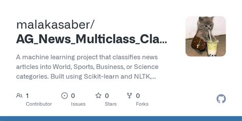 Github Malakasaberagnewsmulticlassclassificationnlp A Machine
