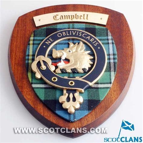 Campbell Clan Crest Plaque Campbell Clan Campbell Tartan Clan