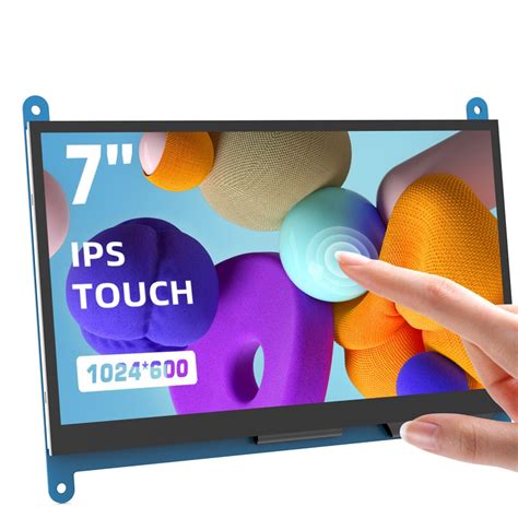 Aprotii 7 Inch Raspi Screen 1024x600 Ips 5 Points Capacitive Touchscreen Raspi Monitor 7 Hdmi