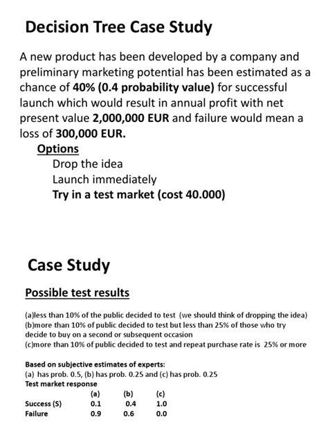Decision Tree Case Study Options Pdf