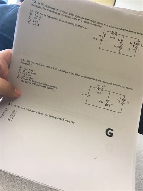 solved 13 in the multi loop circuit shown in the figure