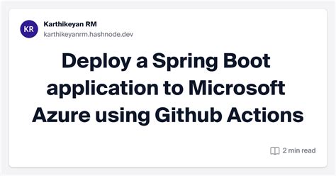 Effortless Deployment Spring Boot On Azure With Github Actions