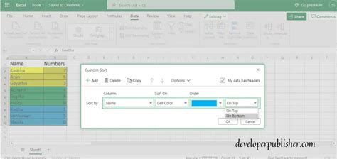 How To Sort By Color In Excel Microsoft Excel Tutorials