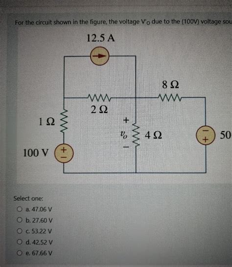 Solved For The Circuit Shown In The Figure The Voltage Vo Chegg