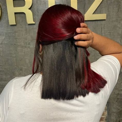 Dark Red Hair With Black Underneath