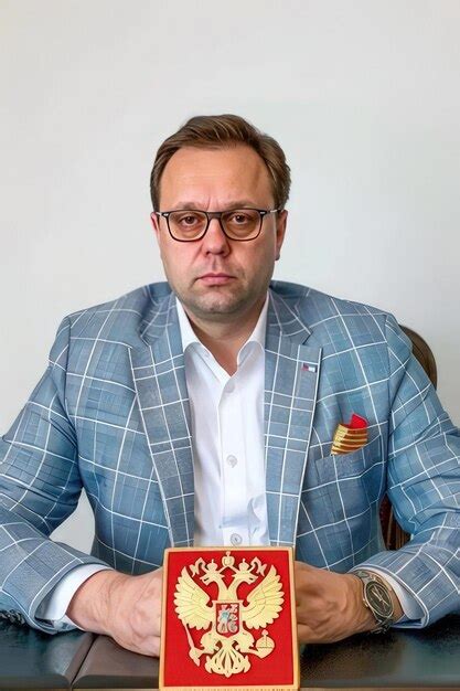 An Image Of A Man In A Suit And Glasses Premium Ai Generated Image