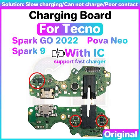 Usb Charging Charger Port Board For Tecno Spark Go Pova Neo Kg Ld With Ic Usb Port
