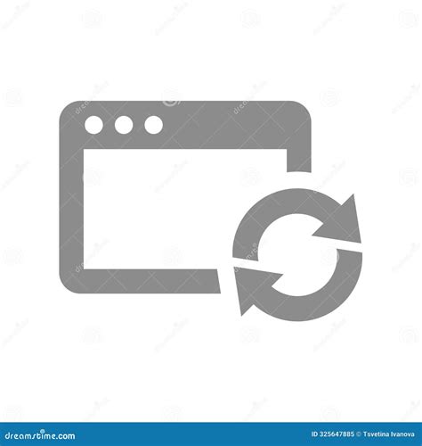 Web Page Refresh Vector Icon Stock Illustration Illustration Of Refreshing Communication