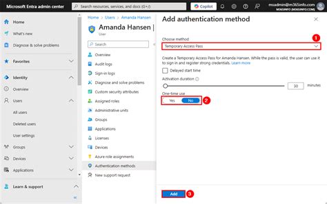 How To Enable Temporary Access Pass In Microsoft Entra Id O365info