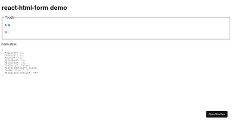 React Html Form Examples Codesandbox React Html Form Examples Codesandbox