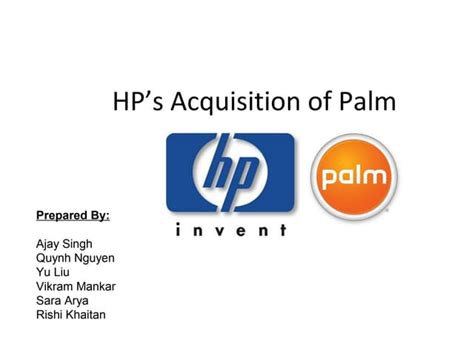 Hp Acquisition Of Palm Ppt