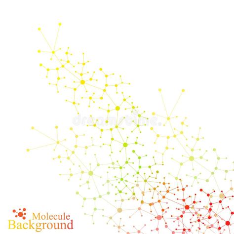 Graphic Background Molecule And Communication Colorful Dots With