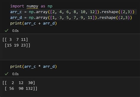 Numpy 배열array 생성 및 기초 연산 2 다양한 형태의 배열 만들기특정값 연속 기초 연산 배열 간의 덧셈과 곱셈