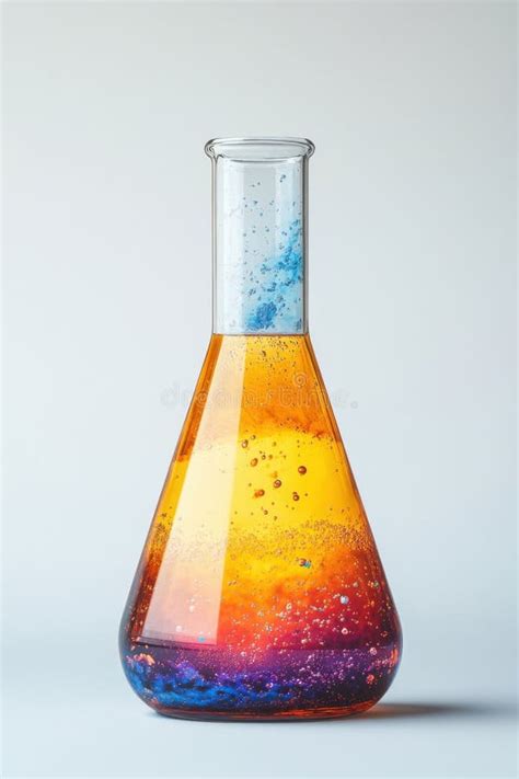 Colorful Flask A Vibrant Laboratory Flask Filled With A Bubbling Liquid And Floating Particles