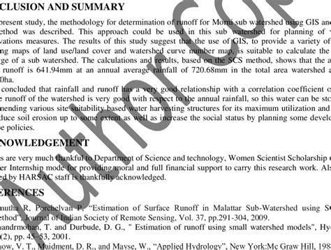 8 Rainfall Runoff Relationship For Morni Sub Watershed Download