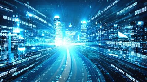 Premium Photo Digital Data Flow On Road In Concept Of Cyber Global
