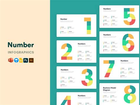 Number Infographics Powerpoint Template PPTX Keynote Template Google Slides Etsy