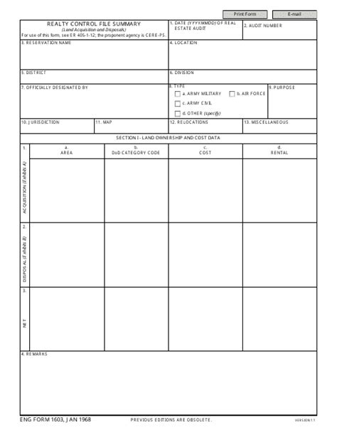 Eng Form 1603 Fill Out Sign Online And Download Fillable Pdf Templateroller