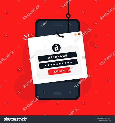Internet Phishing Hacking Account Vector Illustration Stock Vector Royalty Free 2147637503