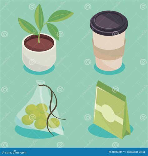 Isometric Sustainable Clothes Flowchart Cartoon Vector 281157029