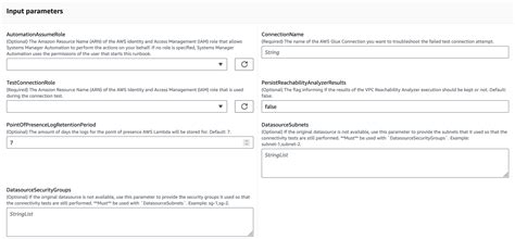 Awssupport Troubleshootglueconnection Aws Systems Manager Automation