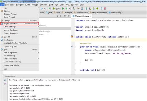 Android Studio Clicking On Project Structure Not Working Stack