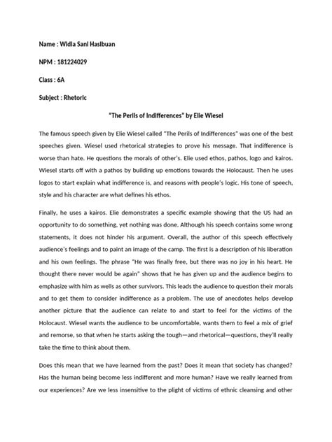 Rhetoric Speech Analysis Pdf