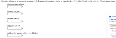 solved when an ac source is connected across a 21 0 2