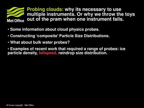 Probing Clouds Why Its Necessary To Use Multiple Instruments Ppt Download