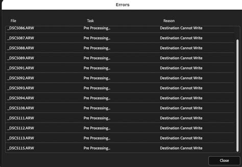 Bridge Workflow Problem Writing Files To An Exter Adobe Product Community 13333774