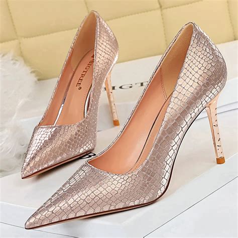 얇은 뒤꿈치 펌프 여성 하이힐 구두 여름 펌프 숙녀 결혼식 신발 발 뒤꿈치 95cm 우아한 파티 신발 여성 스틸레토여성용 펌프 Aliexpress