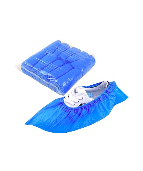 Blue Color Cpe Disposable Shoe Covers Zxs 2214