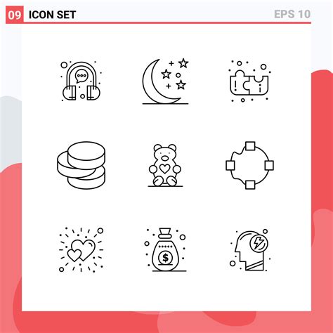 Contorno Paquete De 9 9 Universal Símbolos De Boda Amor Educación