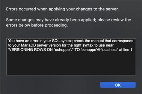 Sql Error When Granting Delete Versioning Rows On A Specific Database To A Specific User