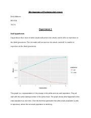 Mechanisms Of Evolution Lab Report2 Docx Mechanisms Of Evolution Lab Report Erick Mahoro BIO