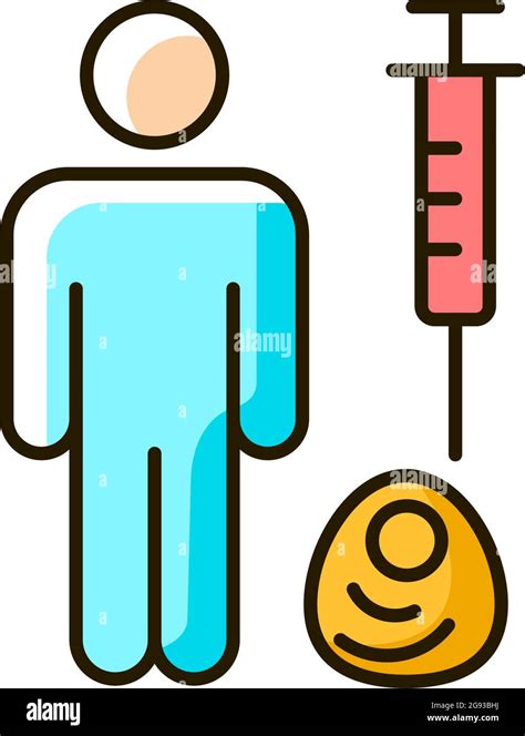 Human Cell Testing Rgb Color Icon Stock Vector Image And Art Alamy