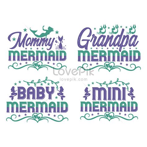 인어 Tshirt 디자인 일러스트 무료 다운로드 Lovepik