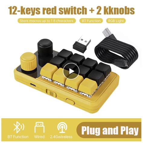 การเขียนโปรแกรม Macro Custom Knob Keyboard Rgb 3 Key Copy Paste Mini ปุ่ม Photoshop Gaming