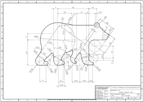 학습도면 2d 연습도면 오토캐드 연습도면 782 네이버 블로그 2020 기하학적 그림 오토캐드 기술 도면