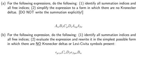 Solved A For The Following Expressions Do The Following Chegg