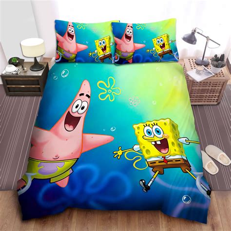 Spongebob Squarepants Patrick Spongebob Laughing Bed Sheets Spread