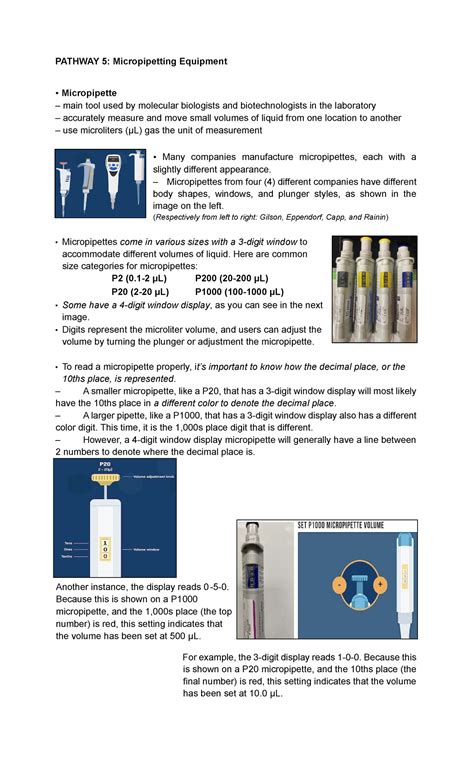 Micropipette Lab Activity At Joanne Tindall Blog